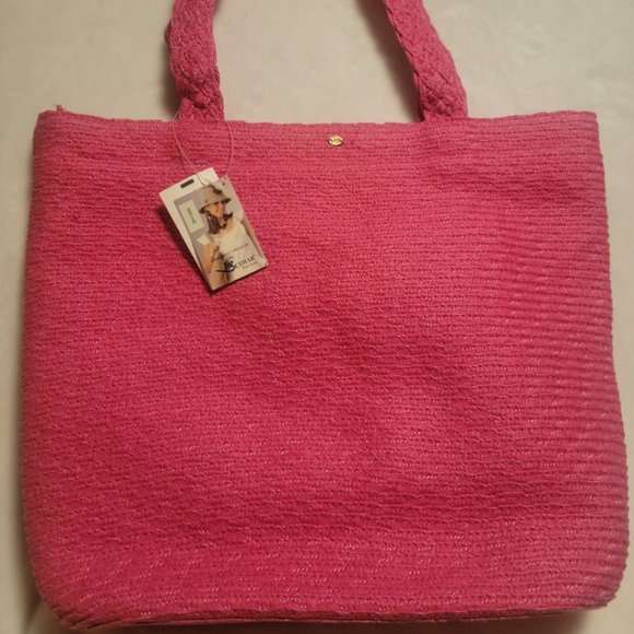 Betmar New York | Bags | Nwt Vintage Betmar New York Hot Pink Straw ...